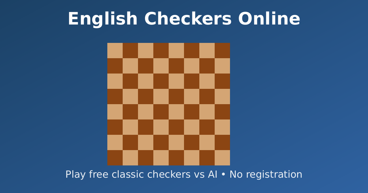Checkers Online — Play Free vs Computer or Two Players
